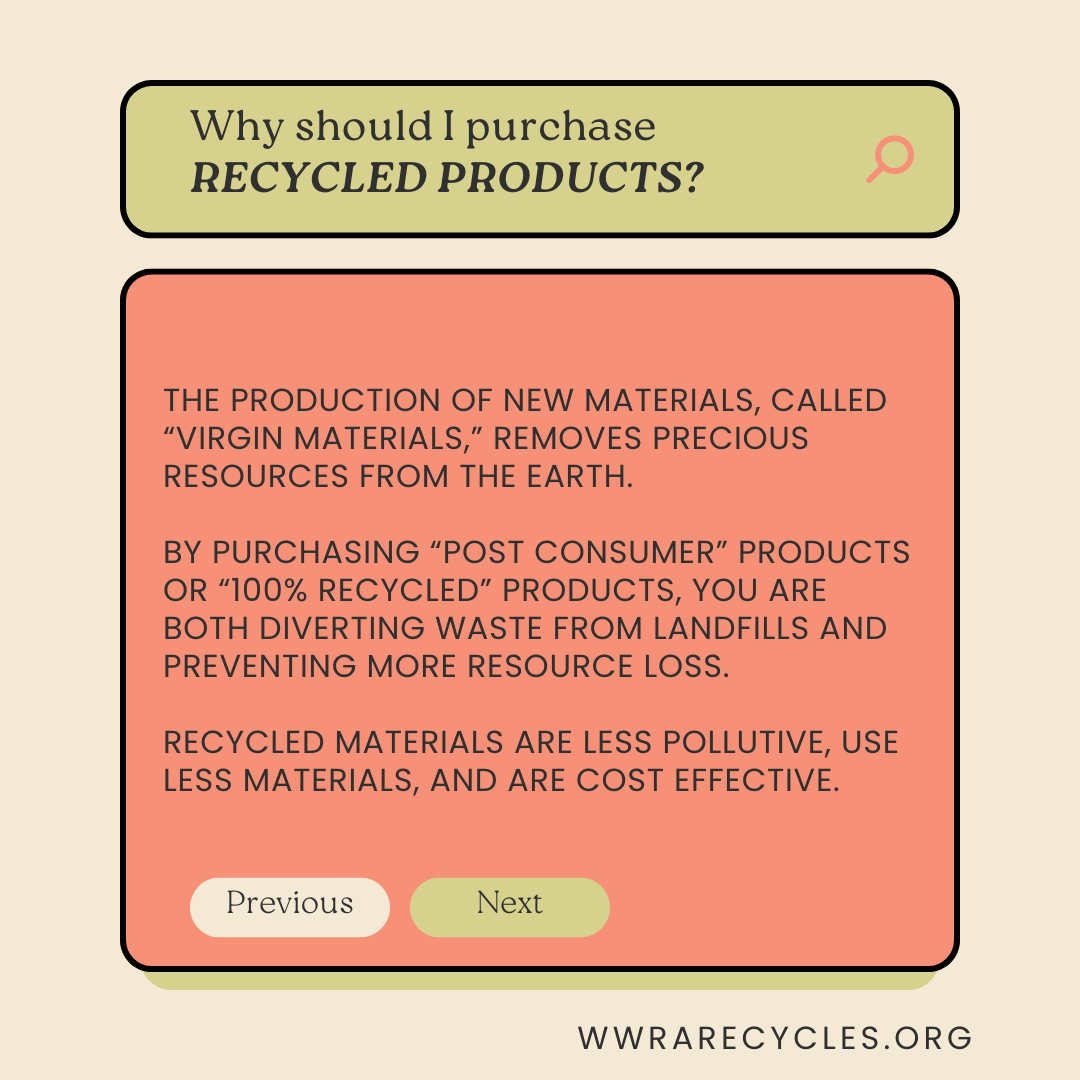 Why should I buy “recycled materials”? – Western Washtenaw Recycling ...