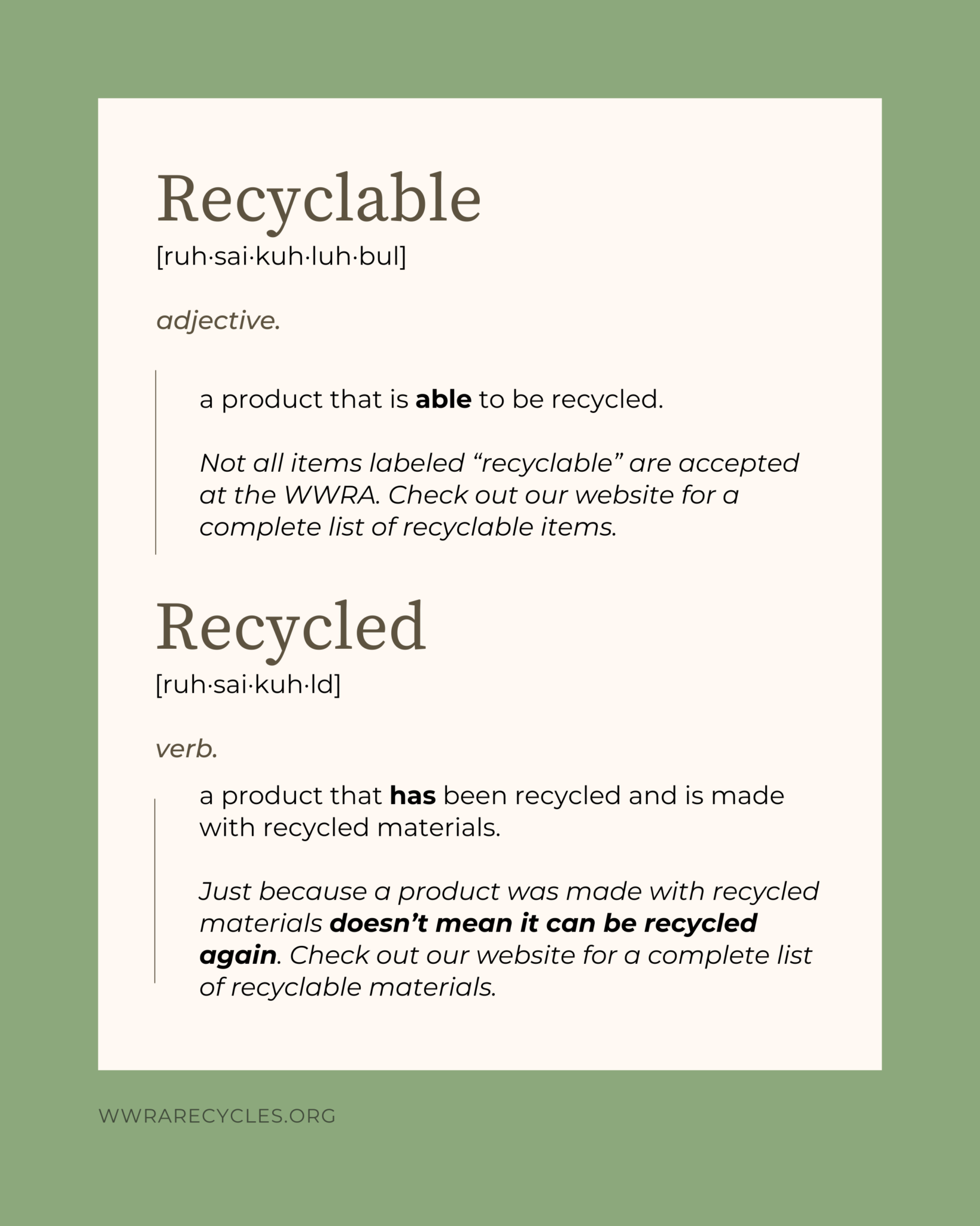 Western Washtenaw Recycling Authority – Recycling programs in the ...